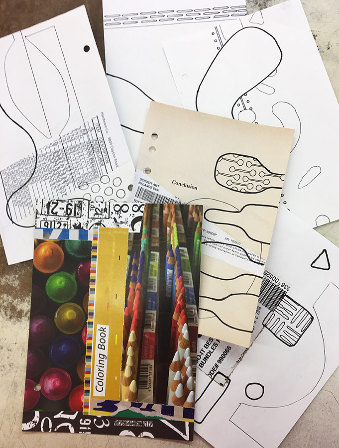 Make An Adult Coloring Book From Scrap Paper and Stencils - Carolyn ...