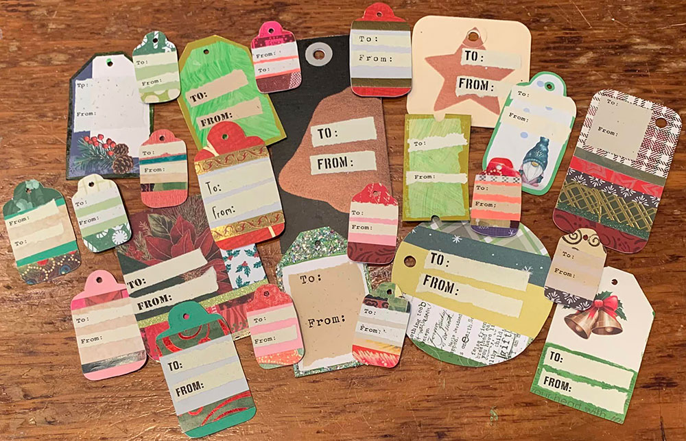 Make Gift Tags From Recycled Greeting Cards - Carolyn Hasenfratz Design