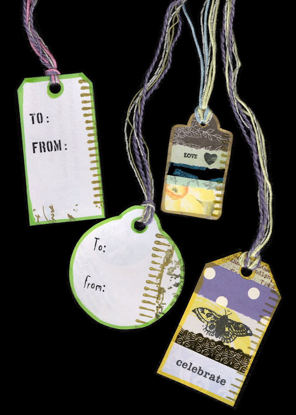 Make Gift Tags From Recycled Greeting Cards - Carolyn Hasenfratz Design