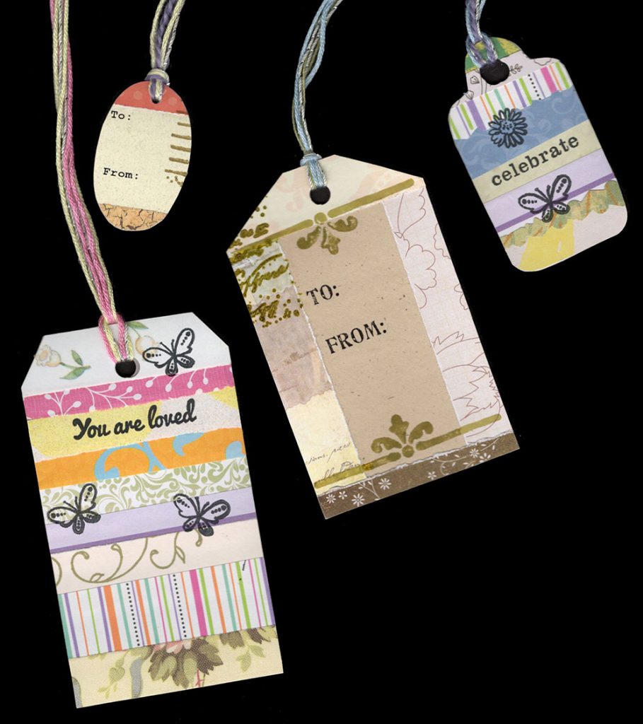 Make Gift Tags From Recycled Greeting Cards - Carolyn Hasenfratz Design