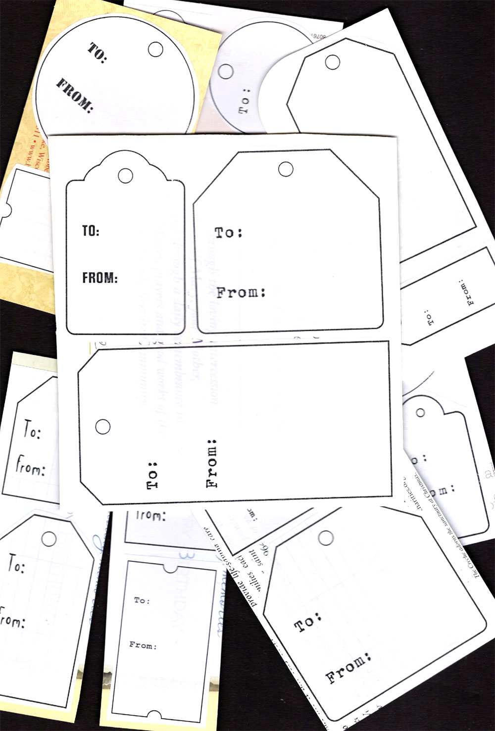 Make Gift Tags From Recycled Greeting Cards - Carolyn Hasenfratz Design